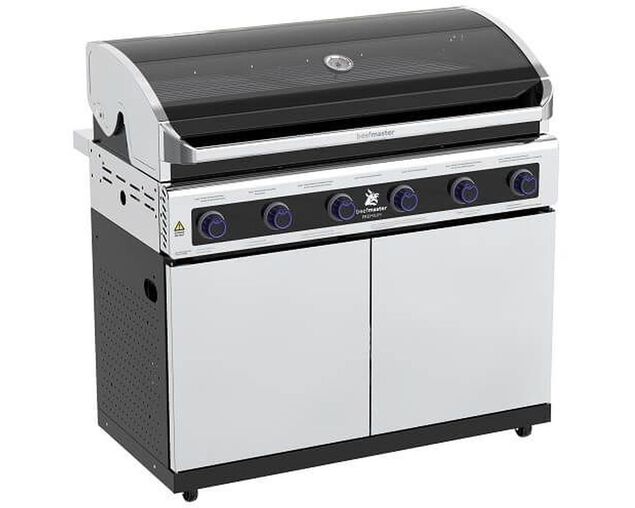 Buy Premium Beefmaster 6 Burner BBQ on Deluxe Cart at Barbeques Galore.