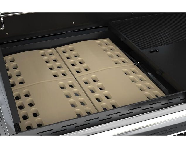 Buy Deluxe Beefmaster 6 Burner BBQ on Deluxe Cart with Folding Shelves ...