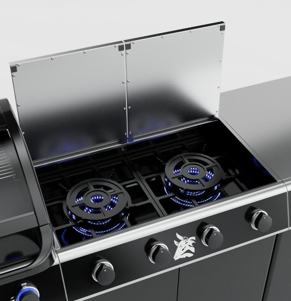 Buy Beefmaster Premium 6 Burner Outdoor Kitchen with Range, Sink ...
