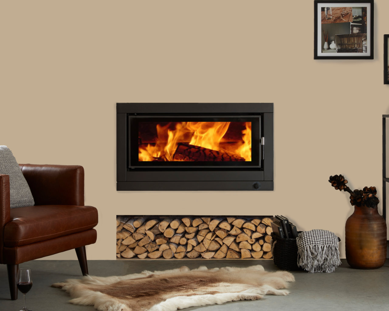 Buy Norseman Aura Insert Wood Heater at Barbeques Galore.