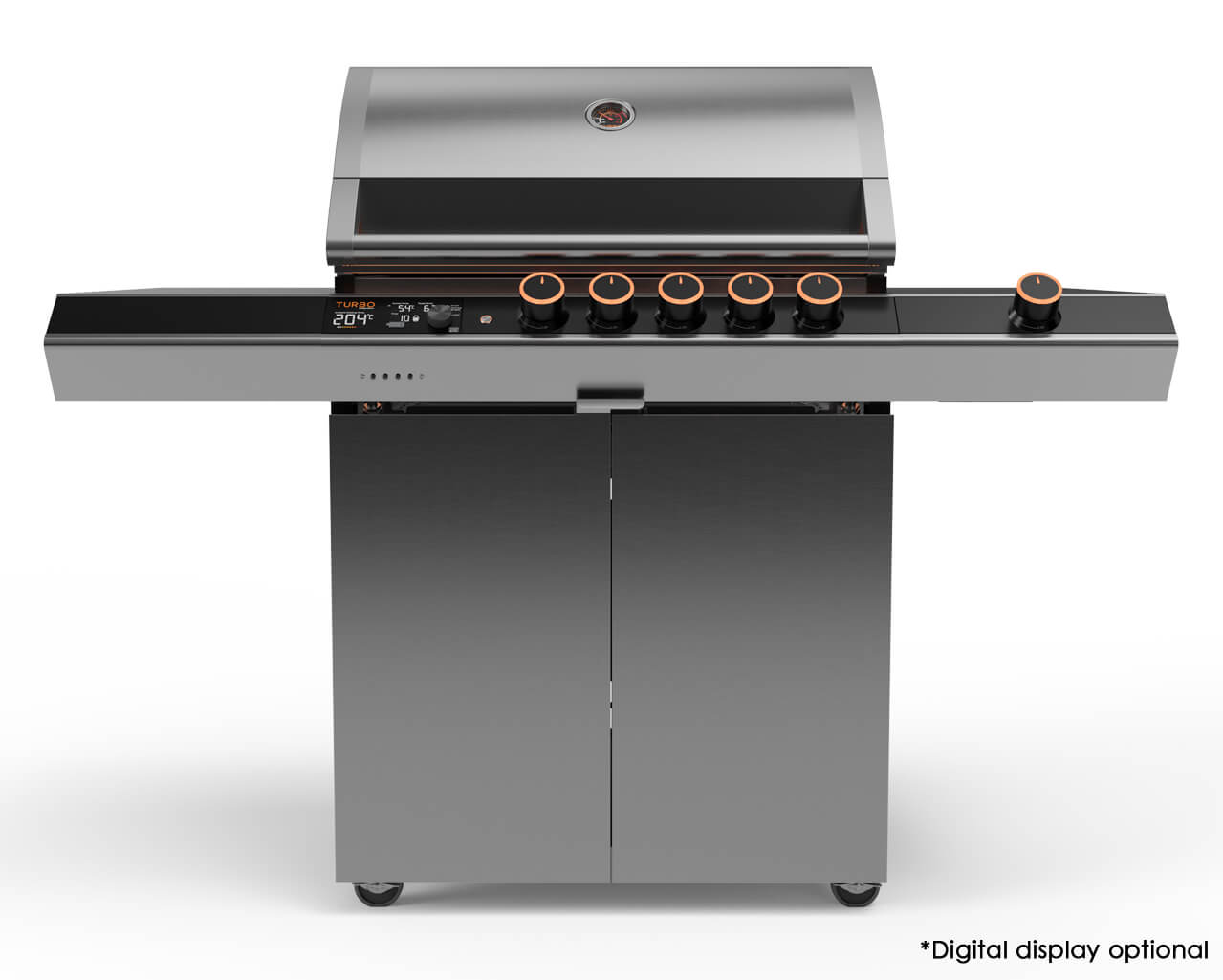 Buy Ziegler & Brown Turbo Elite 5 Burner BBQ on Cart with Side Burner ...