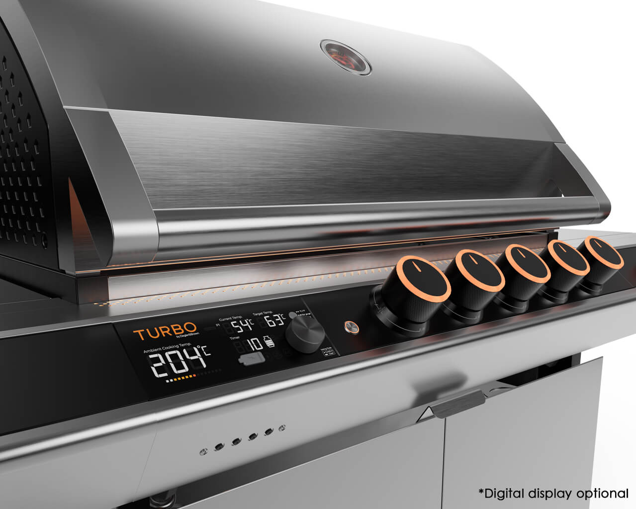 Buy Ziegler & Brown Turbo Elite 5 Burner BBQ on Cart with Side Burner ...
