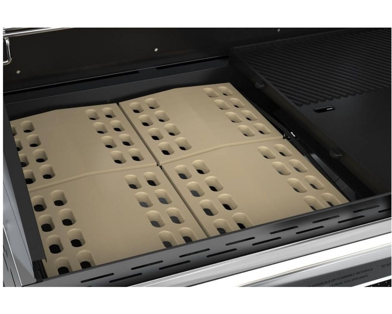 Buy Deluxe Beefmaster 4 Burner BBQ on Deluxe Cart at Barbeques Galore.